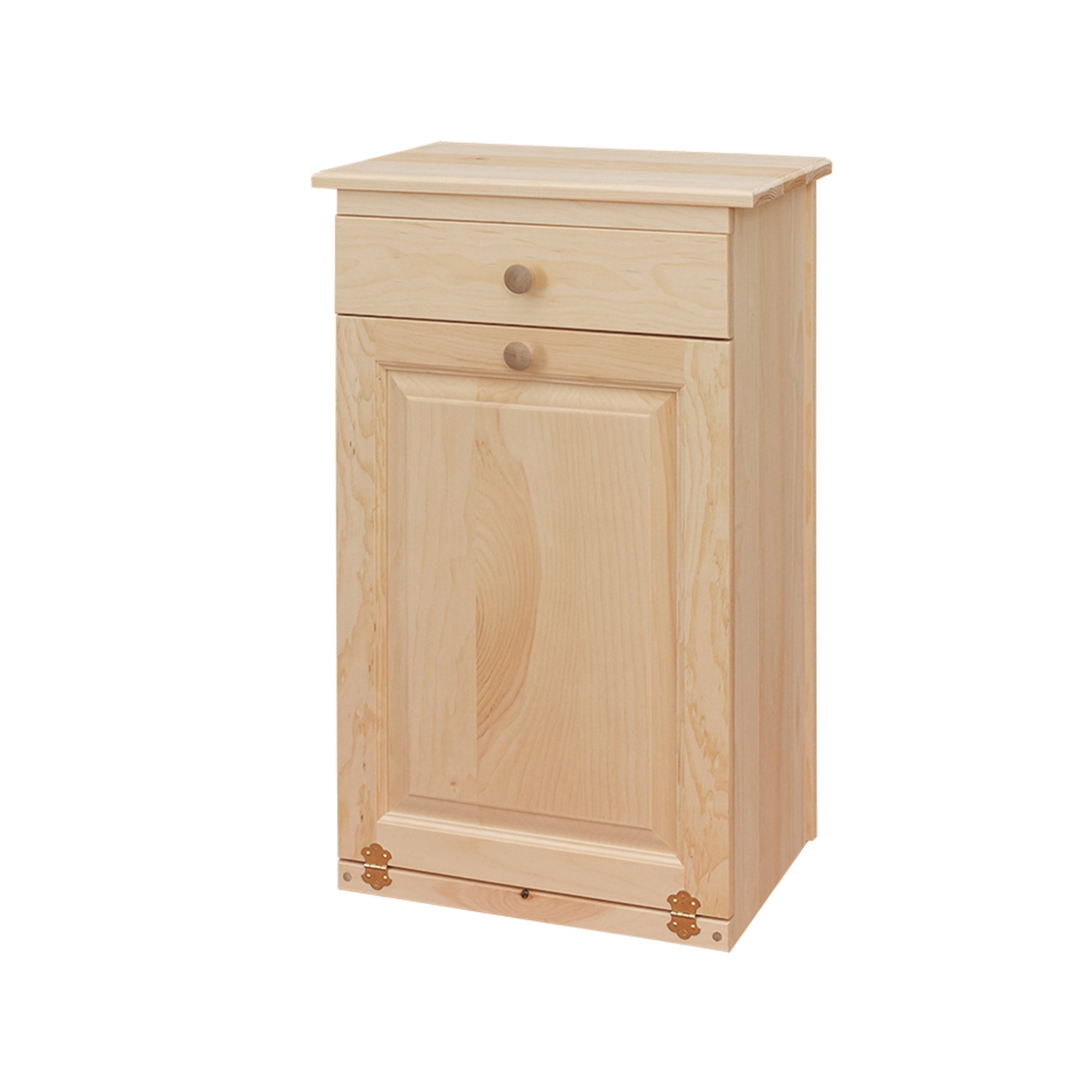 161 DAVID RIEHL Trash Bin w Drawer | Stillwater Wood & Iron